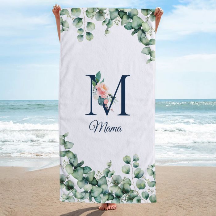 Handtuch mit Monogramm und Text