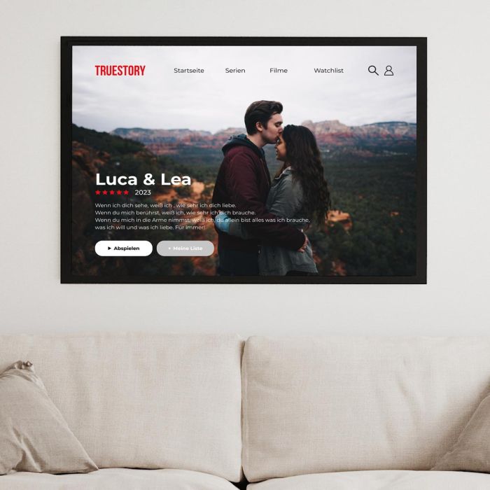Personalisierbares Poster im Netflix-Style