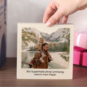 Personalisierbarer Comic Holzblock